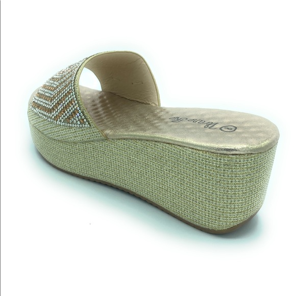 Verano Rio | Shoes | Verano Rio Womens 9288 Wedge Sandals Gold Size 8 ...